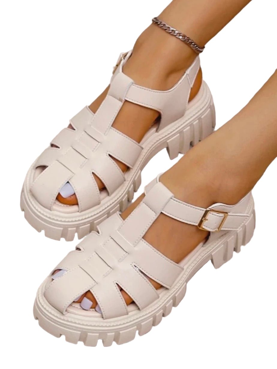 Beige plastic sandals – Wapas