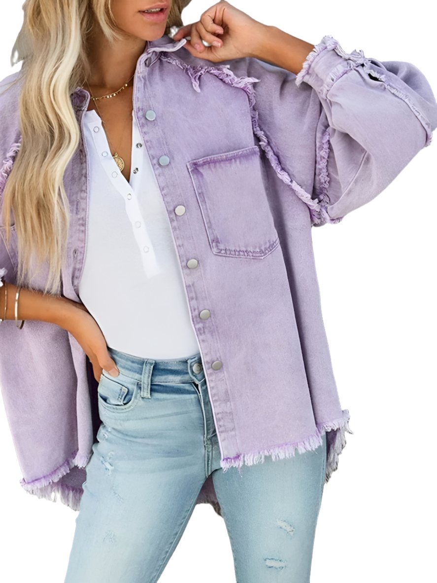 Purple denim jacket